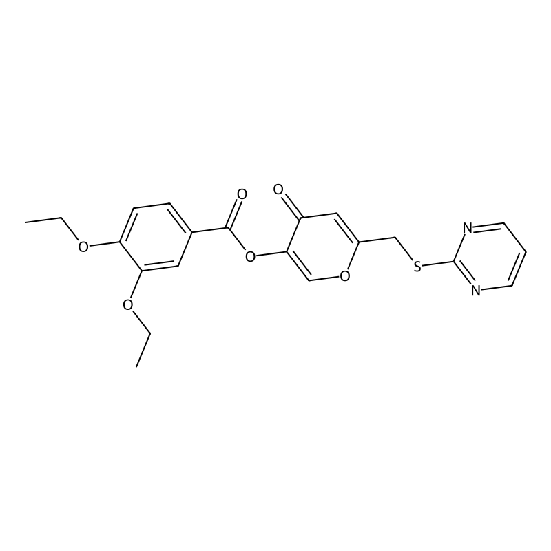 Buy 4-oxo-6-((pyrimidin-2-ylthio)methyl)-4H-pyran-3-yl 3,4 ...