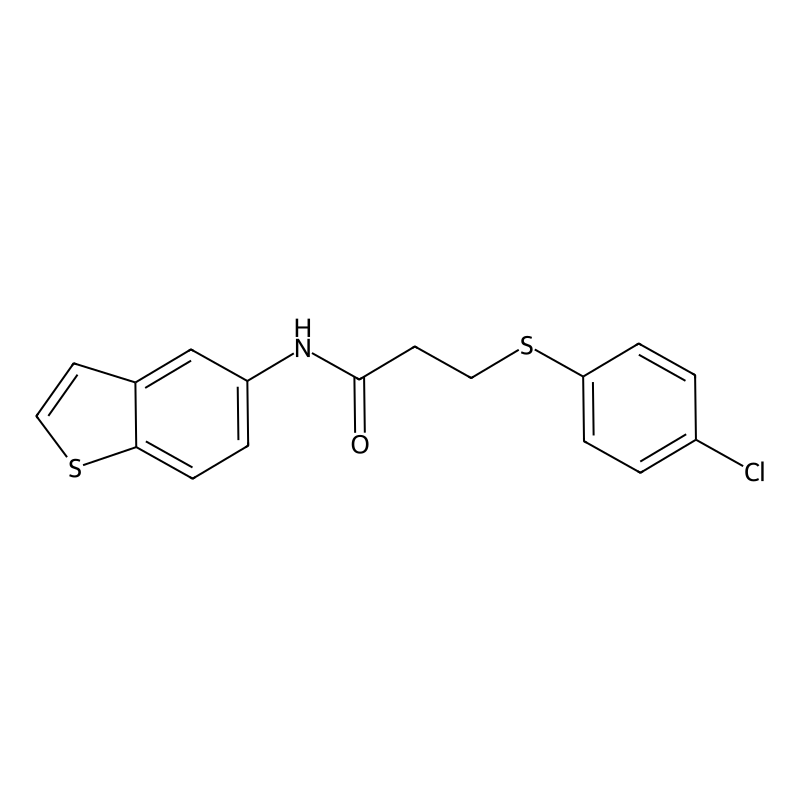 Buy N-(1-benzothiophen-5-yl)-3-[(4-chlorophenyl)sulfanyl]propanamide ...