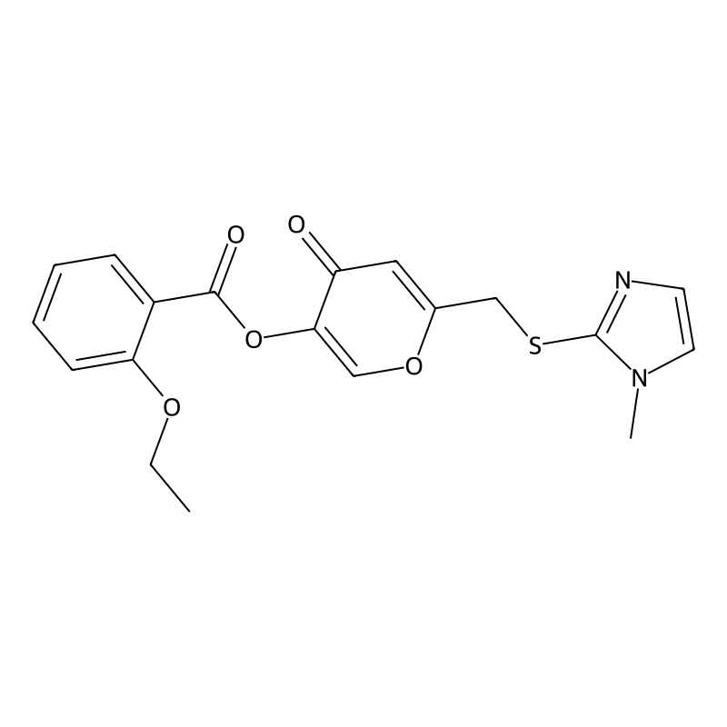 Buy 6-(((1-methyl-1H-imidazol-2-yl)thio)methyl)-4-oxo-4H-pyran-3-yl 2 ...
