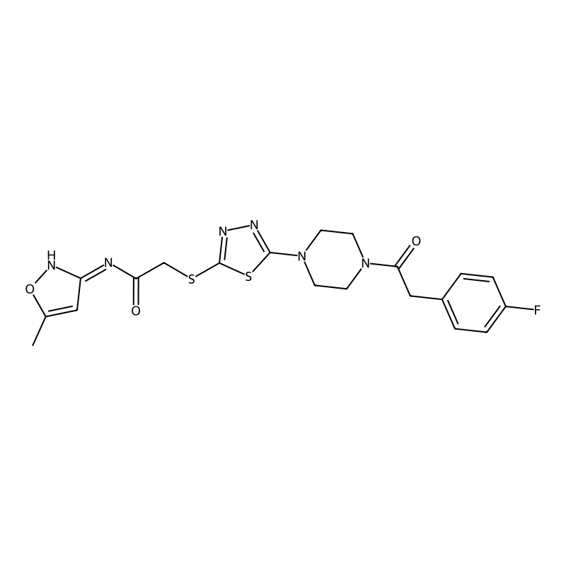 Buy 2-((5-(4-(2-(4-fluorophenyl)acetyl)piperazin-1-yl)-1,3,4-thiadiazol-2-yl)thio)-N-(5 ...