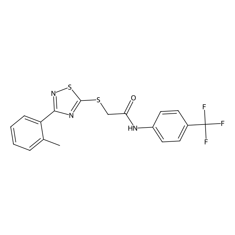 Buy 2-((3-(o-tolyl)-1,2,4-thiadiazol-5-yl)thio)-N-(4-(trifluoromethyl ...