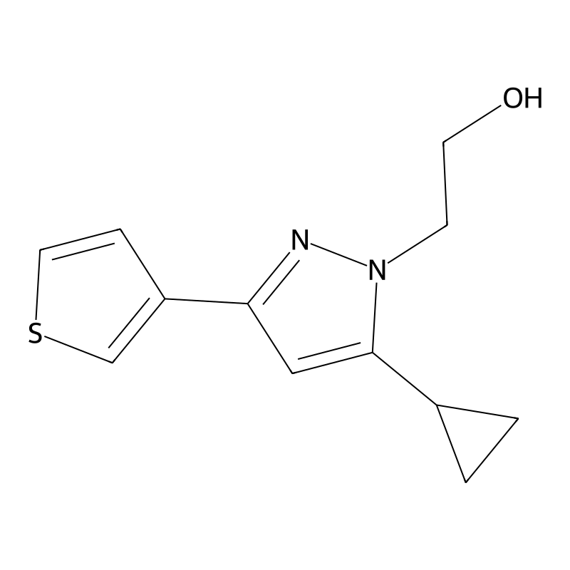 Buy 2-(5-cyclopropyl-3-(thiophen-3-yl)-1H-pyrazol-1-yl)ethan-1-ol | 2098070-98-3