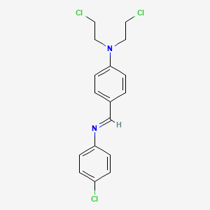 N,N-bis(2-chloroethyl)-4-[(4-chlorophenyl)iminomethyl]aniline | S1505363 | smolecule