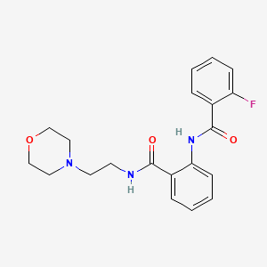 2-fluoro-N-(2-{[2-(morpholin-4-yl)ethyl]carbamoyl}phenyl)benzamide | S1592062 | smolecule