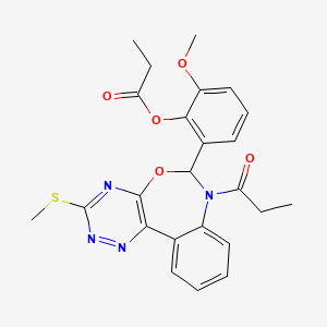 2-Methoxy-6-[3-(methylsulfanyl)-7-propanoyl-6,7-dihydro[1,2,4]triazino ...