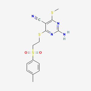 2-Amino-4-({2-[(4-methylphenyl)sulfonyl]ethyl}sulfanyl)-6 ...