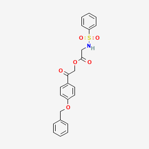2-[4-(Benzyloxy)phenyl]-2-oxoethyl [(phenylsulfonyl)amino]acetate | S1654118 | smolecule