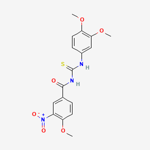N-[(3,4-dimethoxyphenyl)carbamothioyl]-4-methoxy-3-nitrobenzamide | S1704577 | smolecule