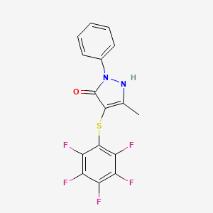 3-methyl-4-((perfluorophenyl)thio)-1-phenyl-1H-pyrazol-5-ol | S2651800 ...