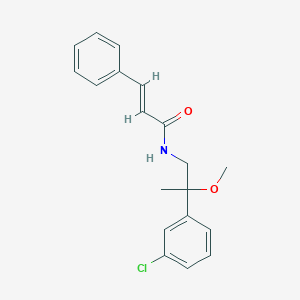 N-(2-(3-chlorophenyl)-2-methoxypropyl)cinnamamide | S2829102 | smolecule