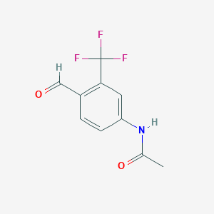 N-(4-Formyl-3-(trifluoromethyl)phenyl)acetamide | S2888156 | smolecule
