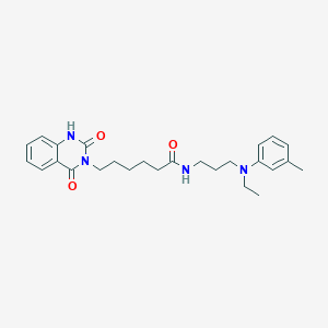 6-(2,4-dioxo-1,2-dihydroquinazolin-3(4H)-yl)-N-(3-(ethyl(m-tolyl)amino ...