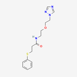 3-(phenylsulfanyl)-N-{2-[2-(1H-1,2,4-triazol-1-yl)ethoxy]ethyl ...