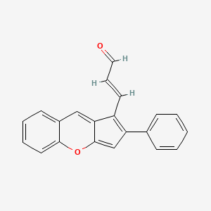 (E)-3-(2-phenylcyclopenta[b]chromen-1-yl)prop-2-enal | S3023535 | smolecule