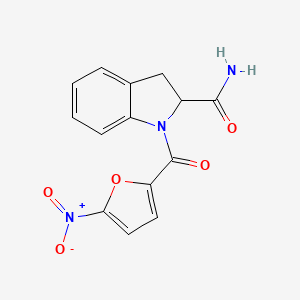 1-(5-Nitrofuran-2-carbonyl)indoline-2-carboxamide | S3025679 | smolecule