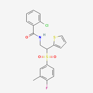 2-chloro-N-(2-((4-fluoro-3-methylphenyl)sulfonyl)-2-(thiophen-2-yl ...