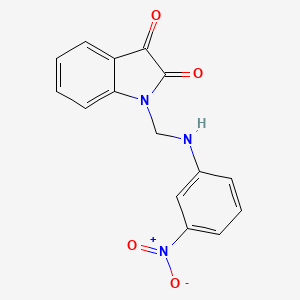 1-(((3-Nitrophenyl)amino)methyl)indoline-2,3-dione | S3041769 | smolecule