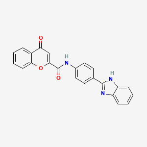 N-(4-(1H-benzo[d]imidazol-2-yl)phenyl)-4-oxo-4H-chromene-2-carboxamide ...