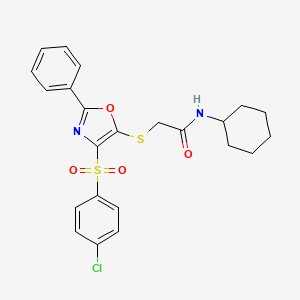2-((4-((4-chlorophenyl)sulfonyl)-2-phenyloxazol-5-yl)thio)-N ...