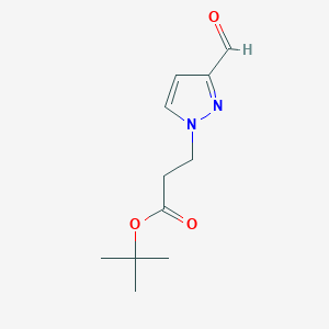 Tert-butyl 3-(3-formylpyrazol-1-yl)propanoate | S3094995 | smolecule