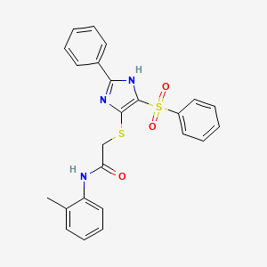 N-(2-methylphenyl)-2-{[2-phenyl-4-(phenylsulfonyl)-1H-imidazol-5-yl ...