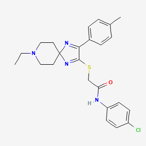 N-(4-chlorophenyl)-2-((8-ethyl-3-(p-tolyl)-1,4,8-triazaspiro[4.5]deca-1 ...