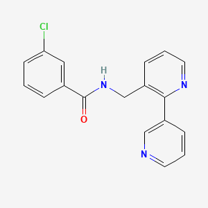 N-([2,3'-bipyridin]-3-ylmethyl)-3-chlorobenzamide | S3124757 | smolecule