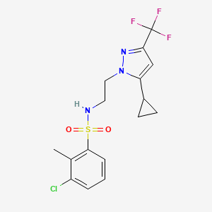 3-chloro-N-(2-(5-cyclopropyl-3-(trifluoromethyl)-1H-pyrazol-1-yl)ethyl)-2 ...