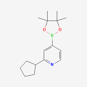 2-(Cyclopentyl)pyridine-4-boronic acid pinacol ester | S6630067 | smolecule